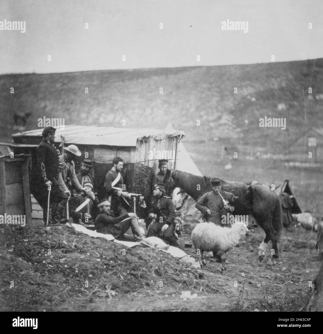 Crimean War Photos: Group of 4th Dragoon Guards ca. 1855 Stock Photo ...