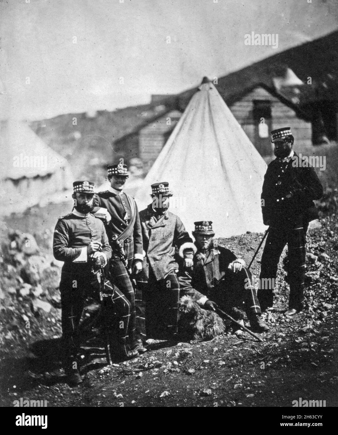 Crimean War Photos: Officers of the 71st Regiment ca. 1855 Stock Photo ...