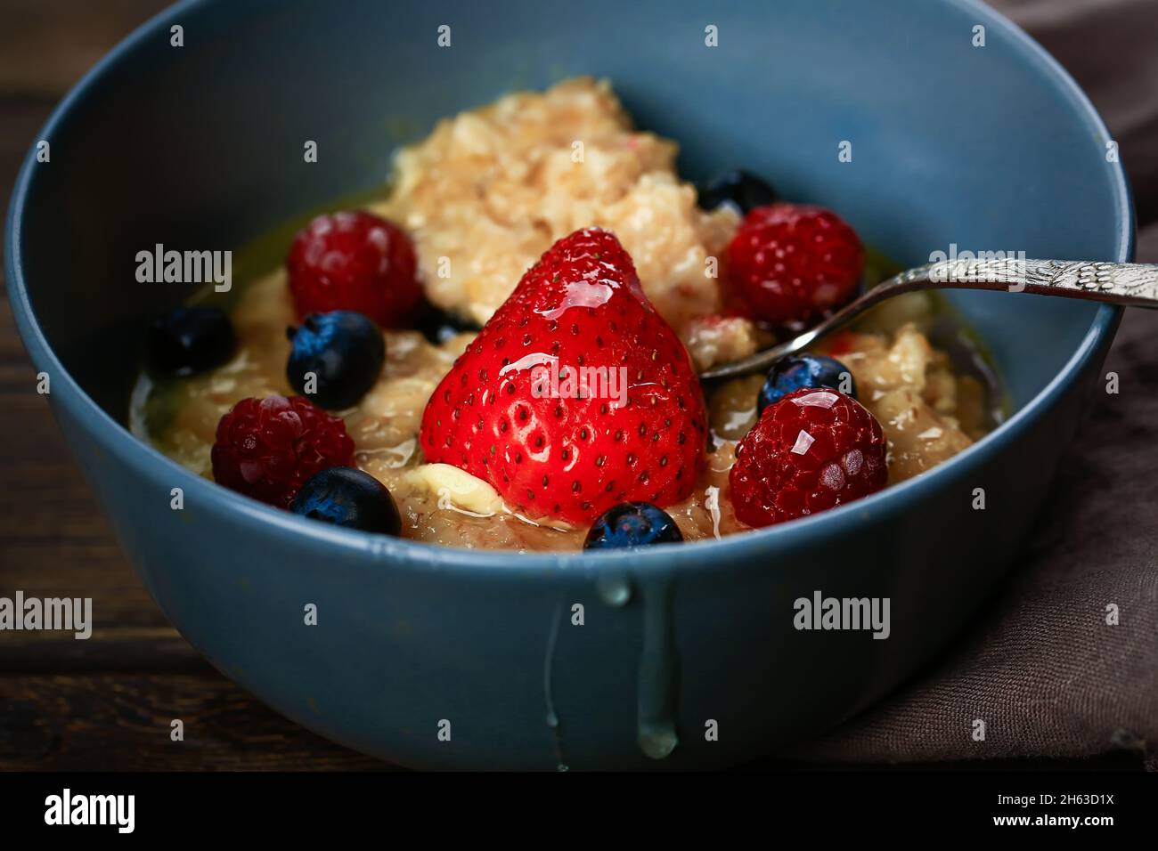 Useful breakfast ingredients strawberry hi-res stock photography and ...