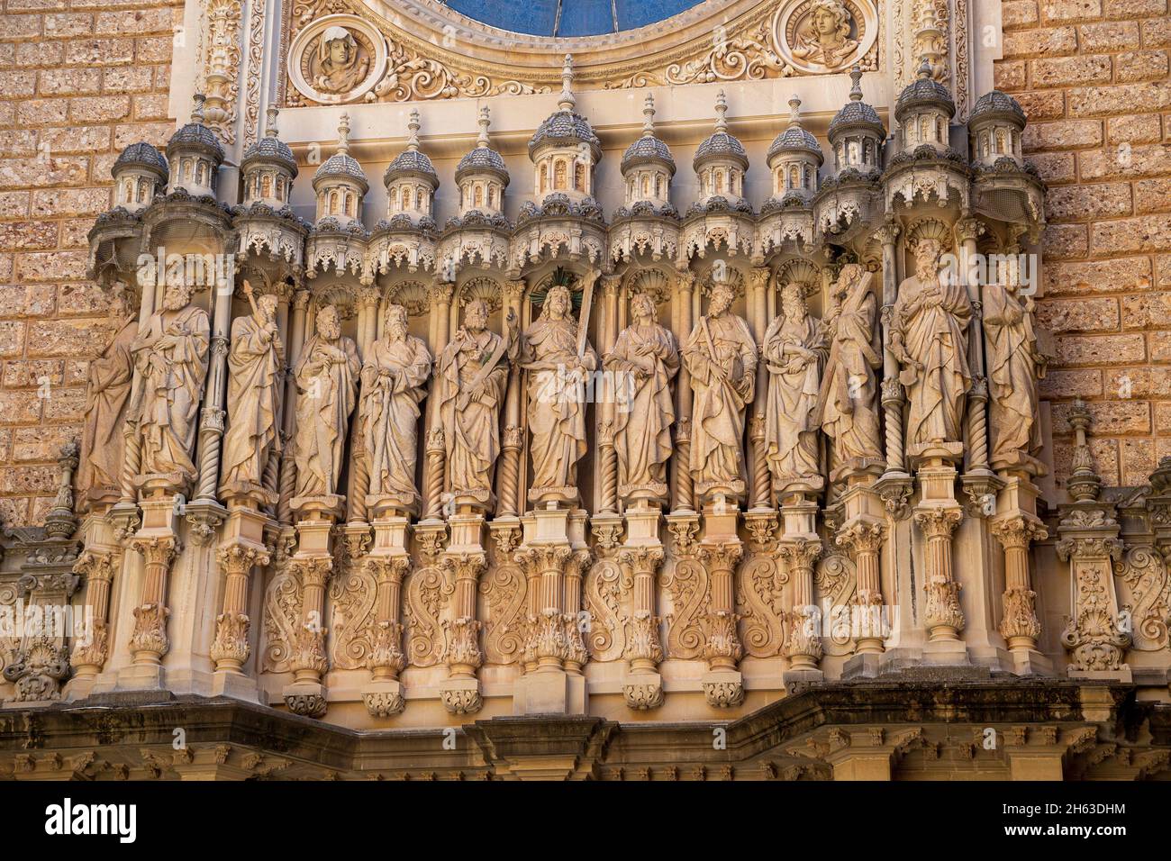 monistrol de montserrat,spain: interior of the dome of basilica of ...