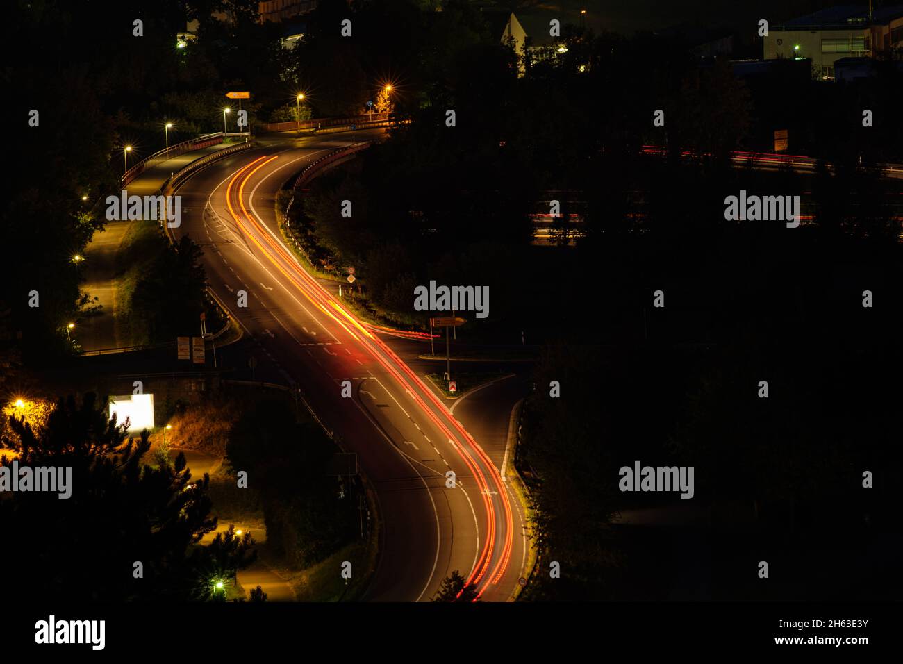 AbstractRed light trails from cars on a road expressway Stock Photo - Alamy