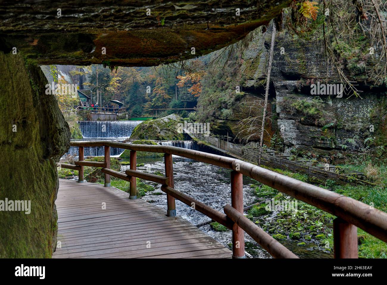 Edmundsklamm Elbsandsteingebirge böhmische Schweiz Stock Photo - Alamy
