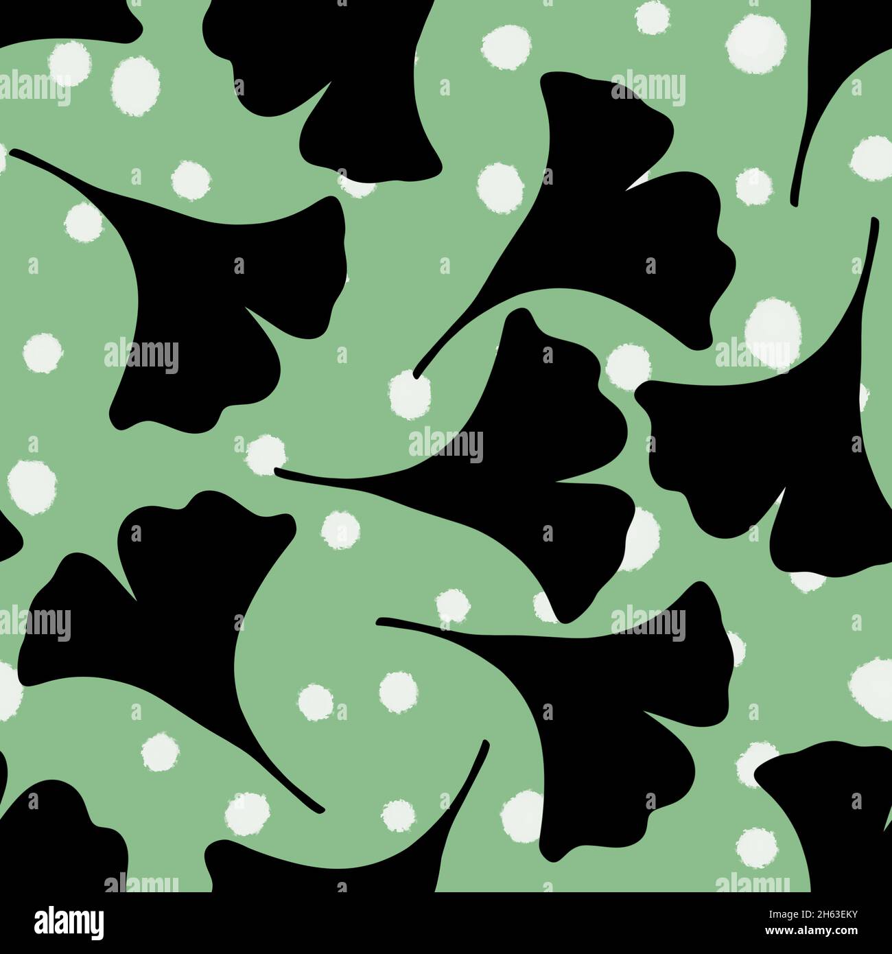 Ginkgo seamless pattern for fabrics and textiles and packaging and ...