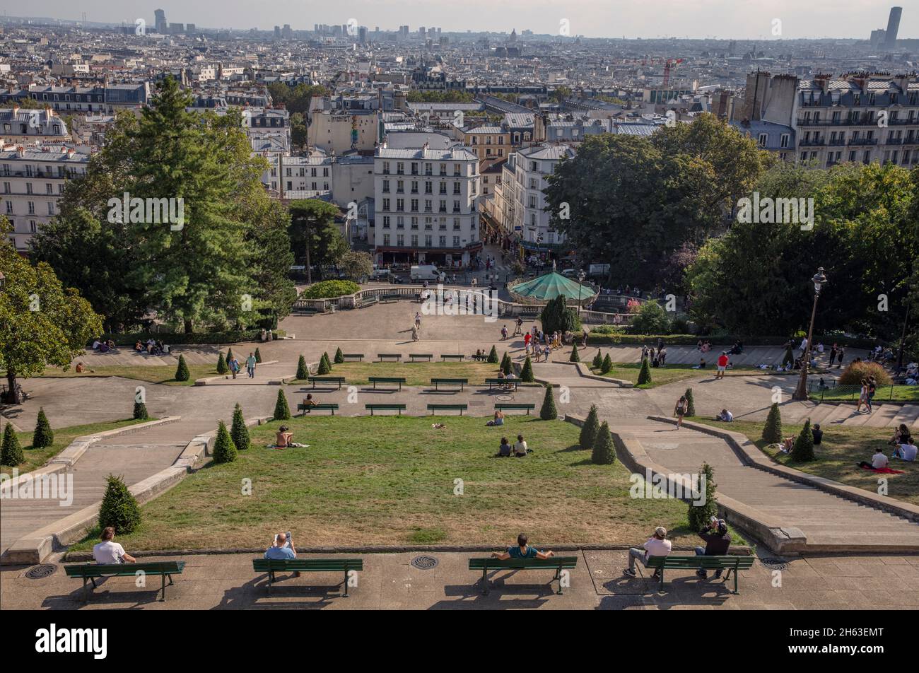france,paris,view from montmartre Stock Photo - Alamy