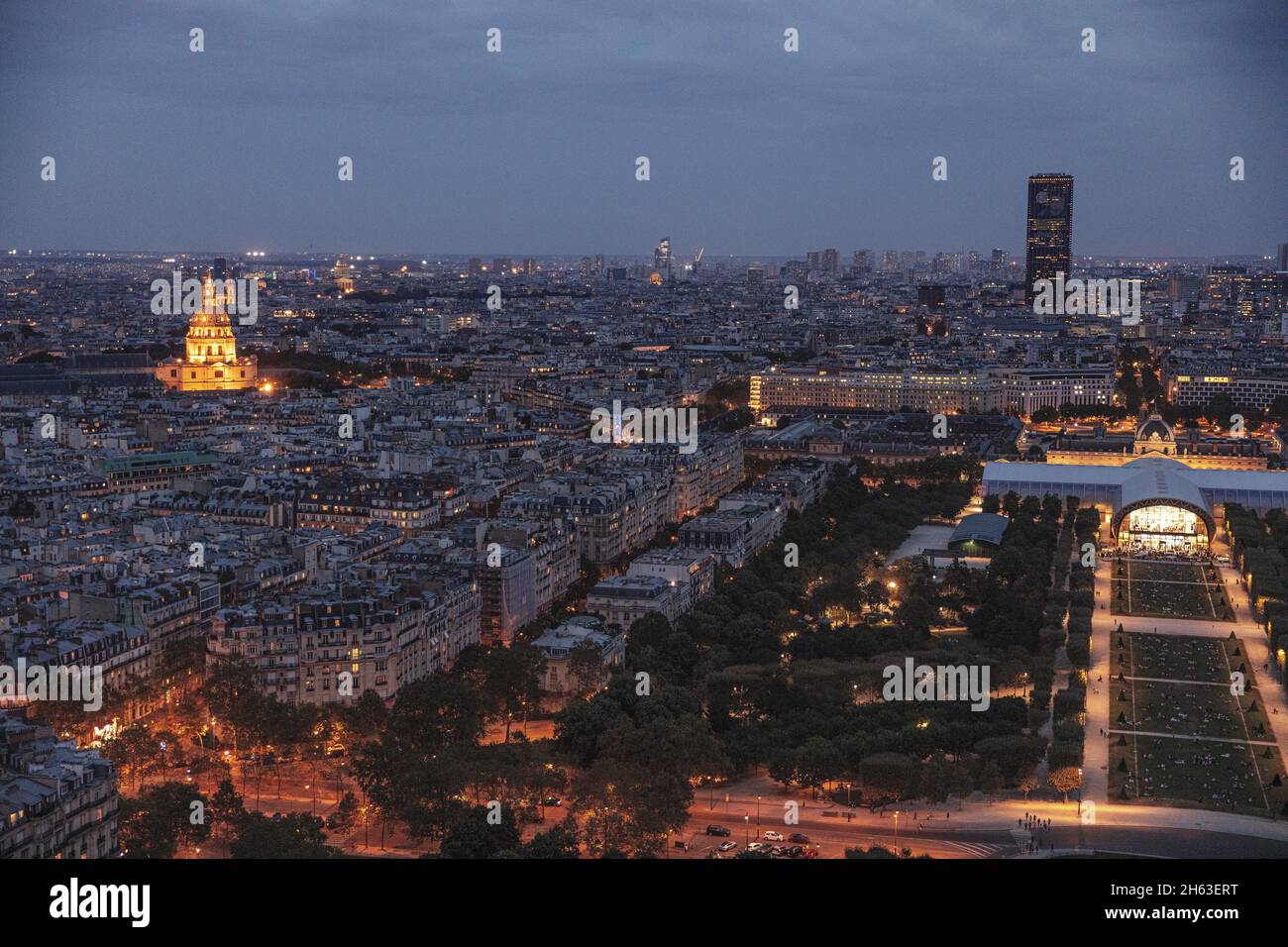 france,paris,night,view from eiffel tower Stock Photo - Alamy