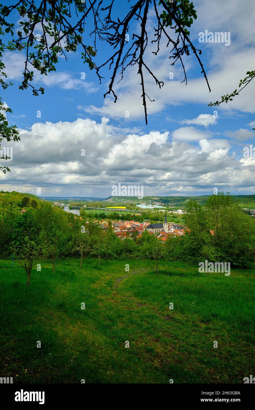 view of the municipality of eltmann in the steigerwald and the ...