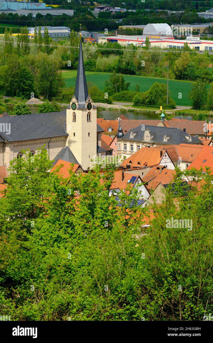 view of the municipality of eltmann in the steigerwald and the ...