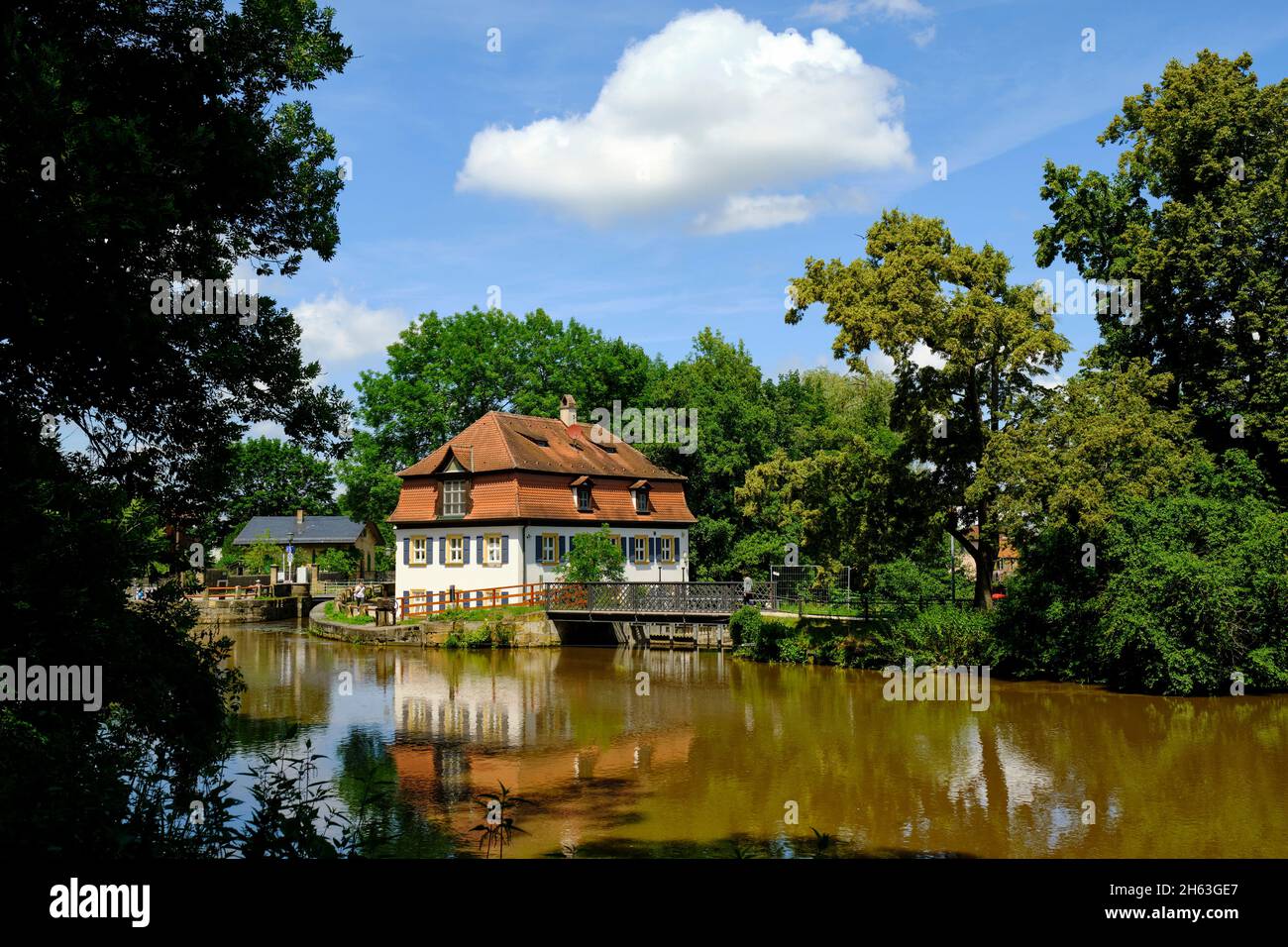on the regnitz in the unesco world heritage city of bamberg,upper ...