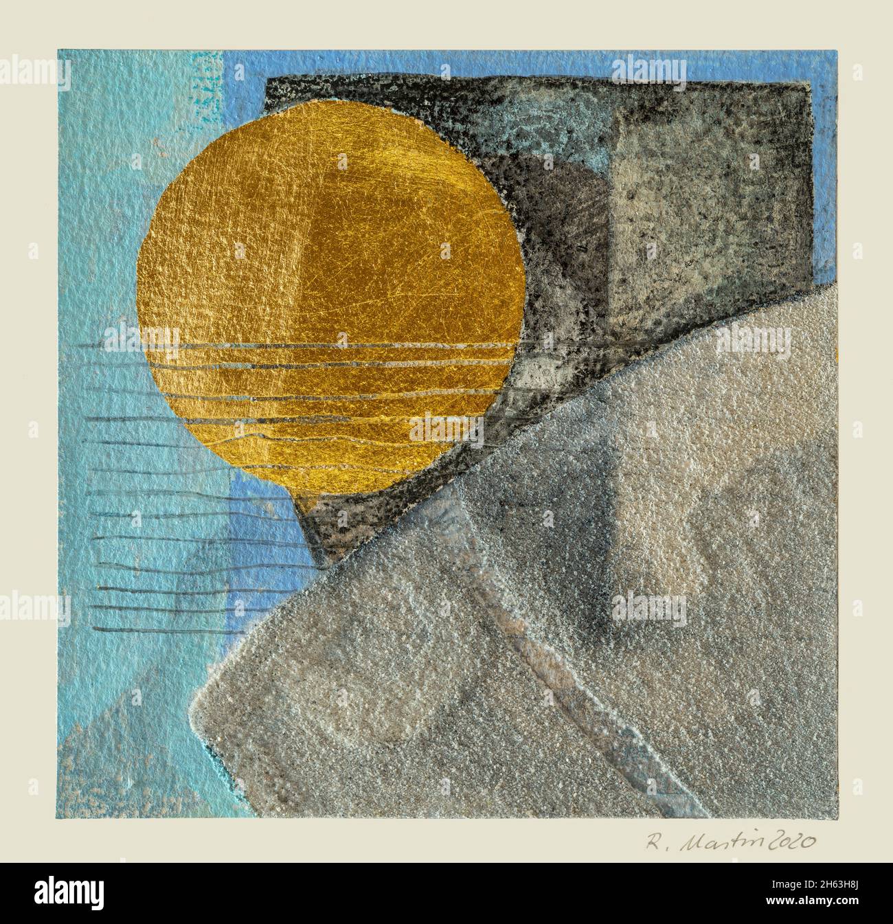 regine martin,painting,acrylic,colored pencil,with gold leaf coating ...