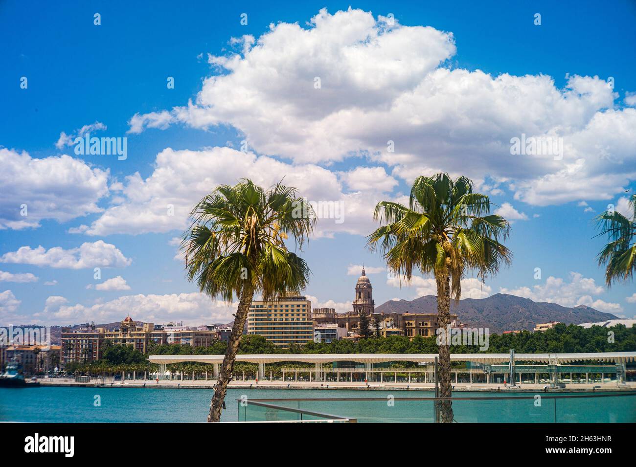 malaga,spain: street photography from the passeo del muelle dos (second ...