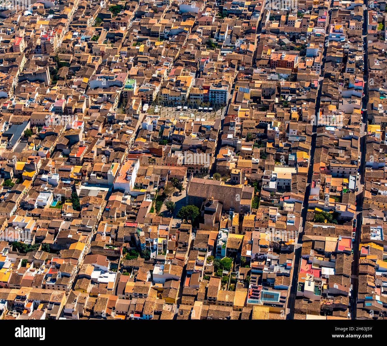 aerial view,sa pobla,placa major,market square,pla de na tesa,cabaneta ...