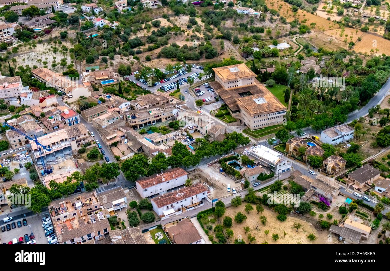 aerial view,ajuntament de calvià town hall,parc municipal,calvià ...