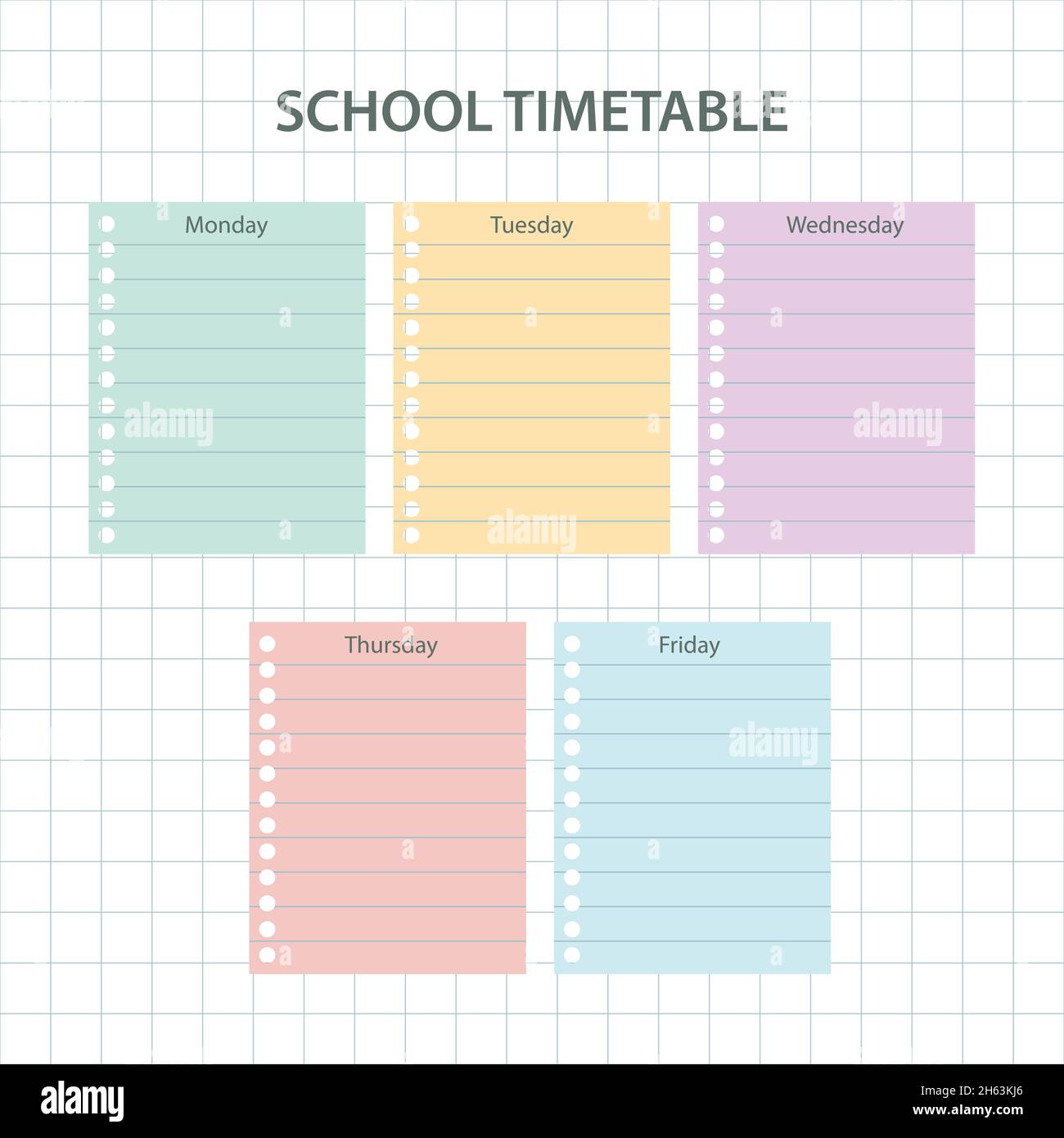 School schedule hi-res stock photography and images - Alamy