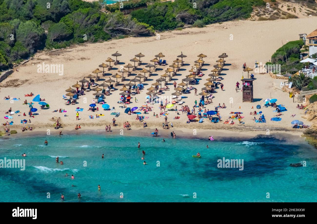 aerial picture,cala anguila-cala mendia,bay and beach playa de cala ...