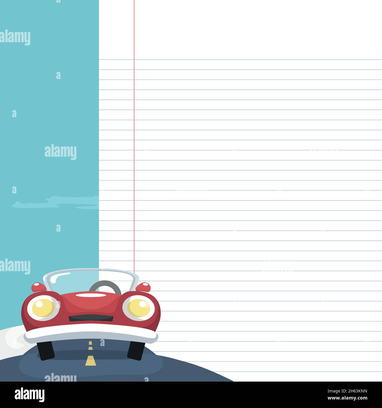 School timetable card with scratched sheet with cartoon car theme Stock ...