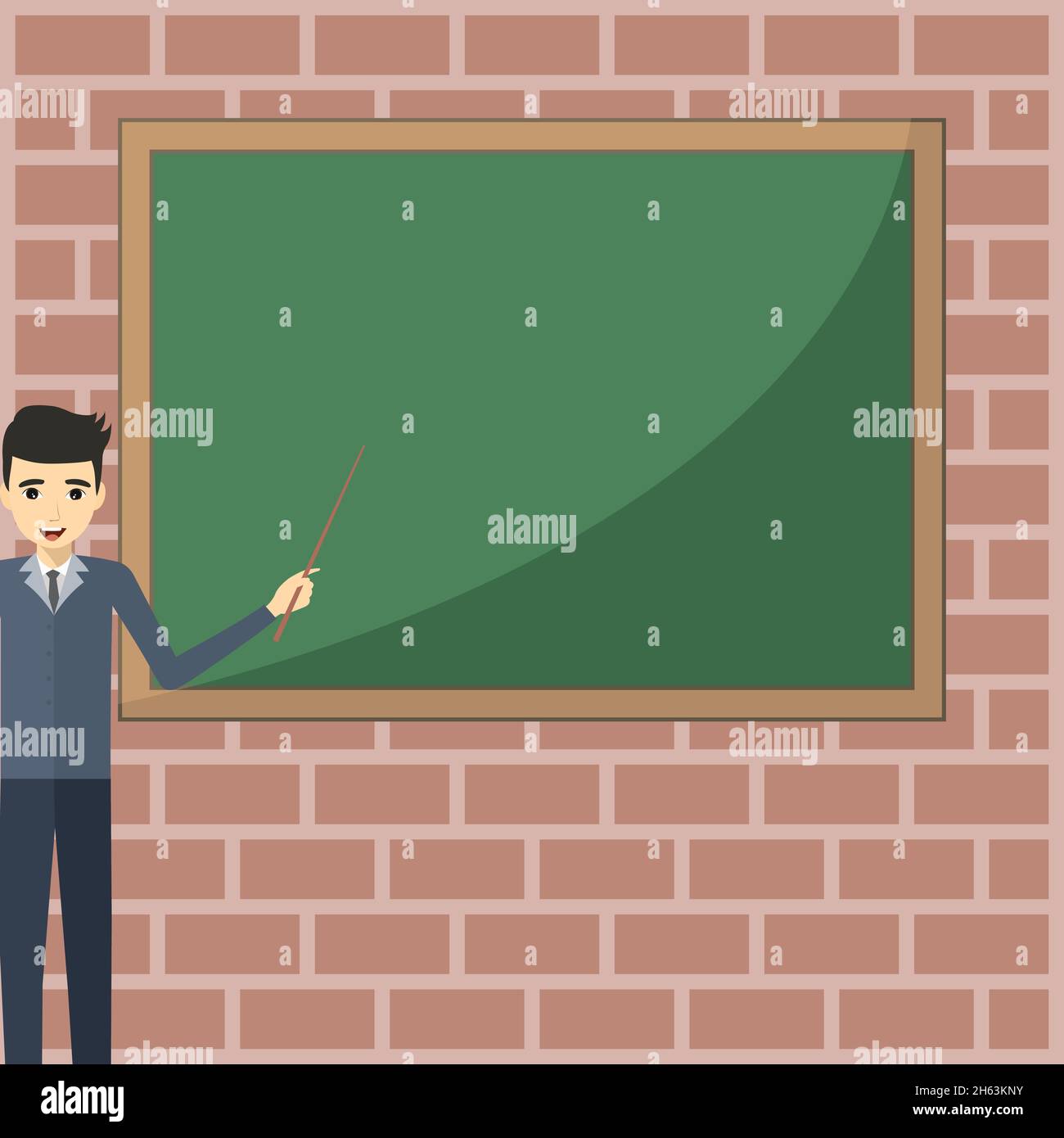 Teacher teaching on his blackboard Stock Vector Image & Art - Alamy