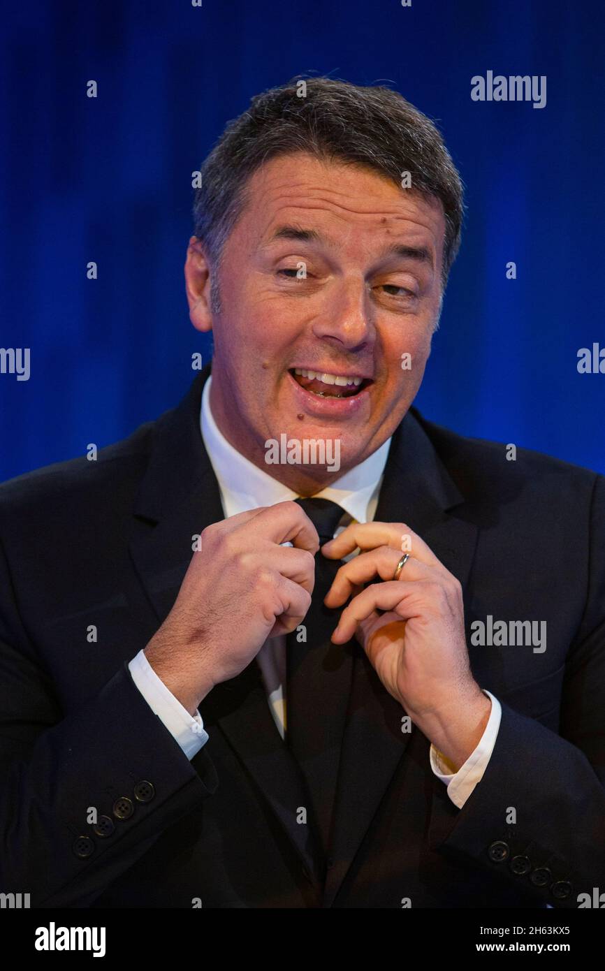 Senator Matteo Renzi seen before the TV show “Otto e Mezzo” in Rome ...