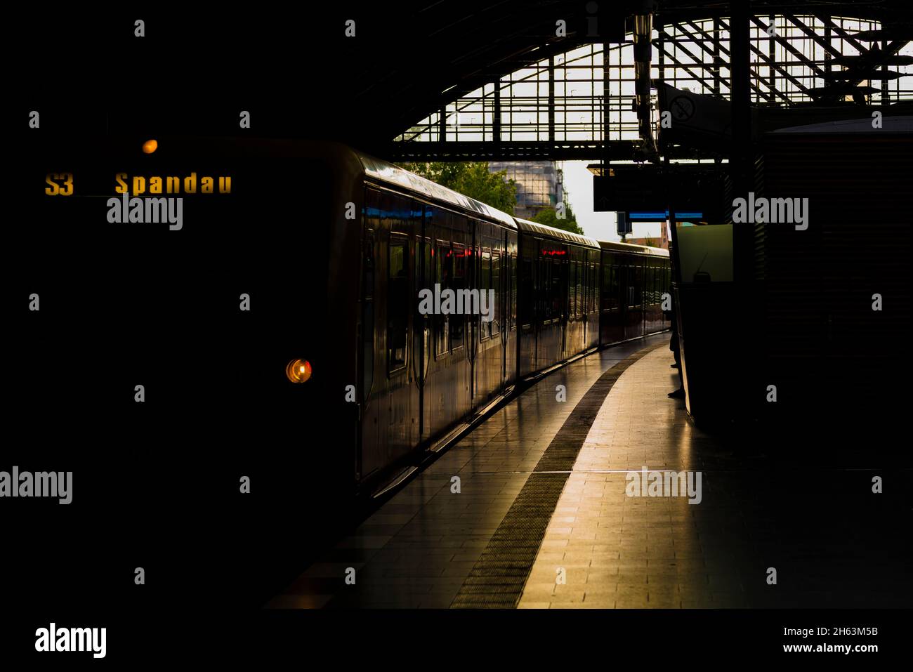 august 17,2021,berlin,germany,s-bahn line s3 spandau in a berlin ...