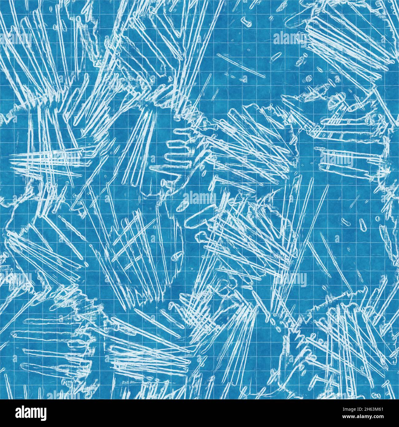 Seamless bright blue blueprint pattern for textile and print Stock ...