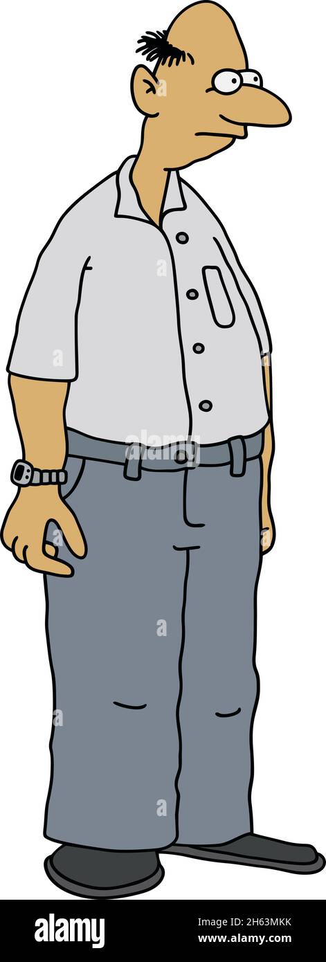 the vectorized hand drawing of a funny old man Stock Vector Image & Art ...