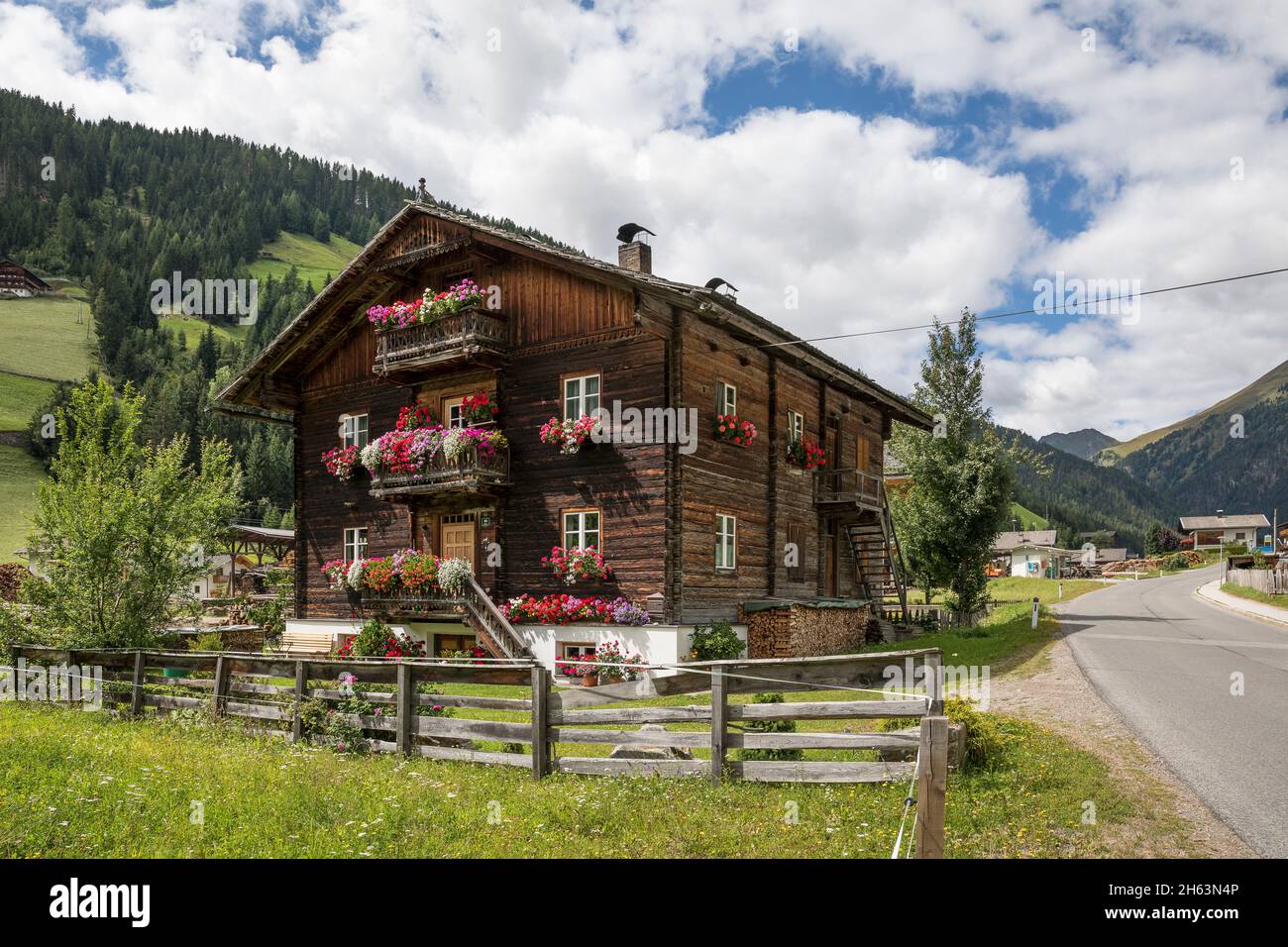 wooden house in innervillgraten,villgratental,east tyrol,lienz district ...