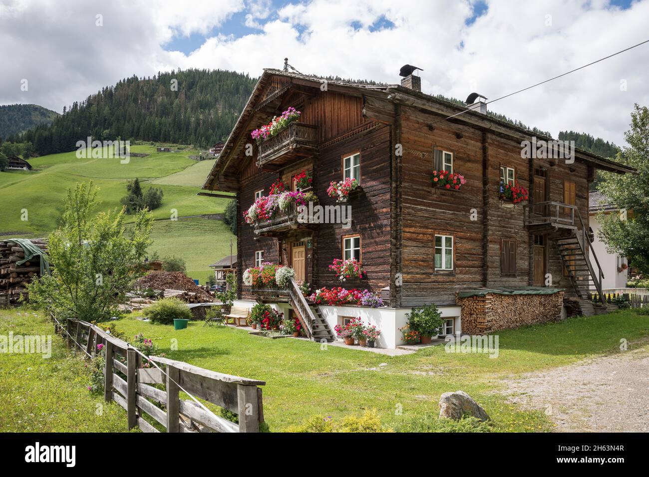 wooden house in innervillgraten,villgratental,east tyrol,lienz district ...
