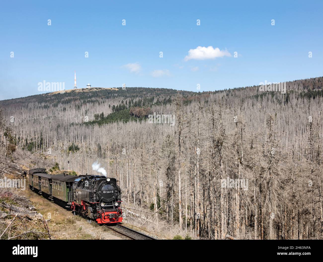 germany,saxony-anhalt,brocken,wernigerode,schierke,passenger train ...