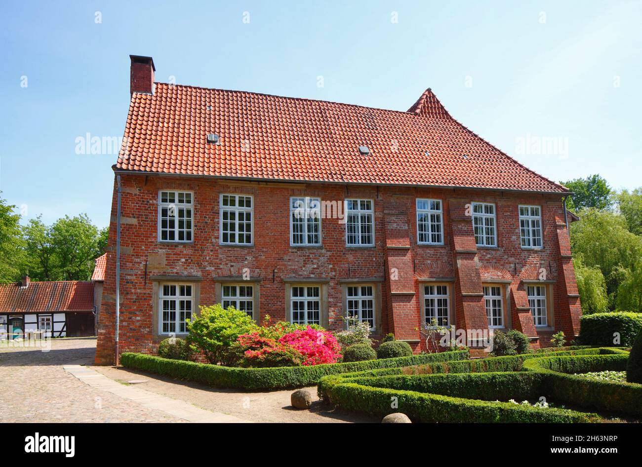 medieval moated castle blomendal in bremen-blumenthal,bremen,germany ...