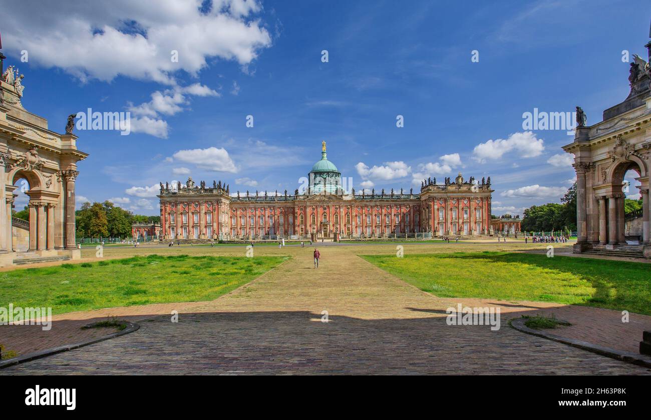 neues palais in the sanssouci palace park,potsdam,brandenburg,germany ...