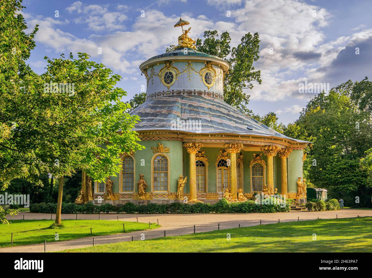 chinese tea house in the sanssouci palace park,potsdam,brandenburg ...