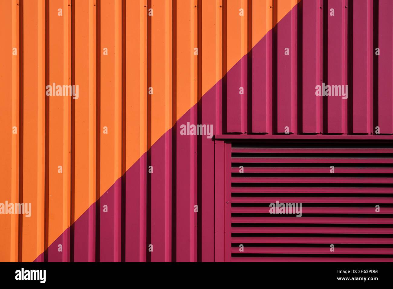 colorful warehouse,detail,commercial area Stock Photo - Alamy