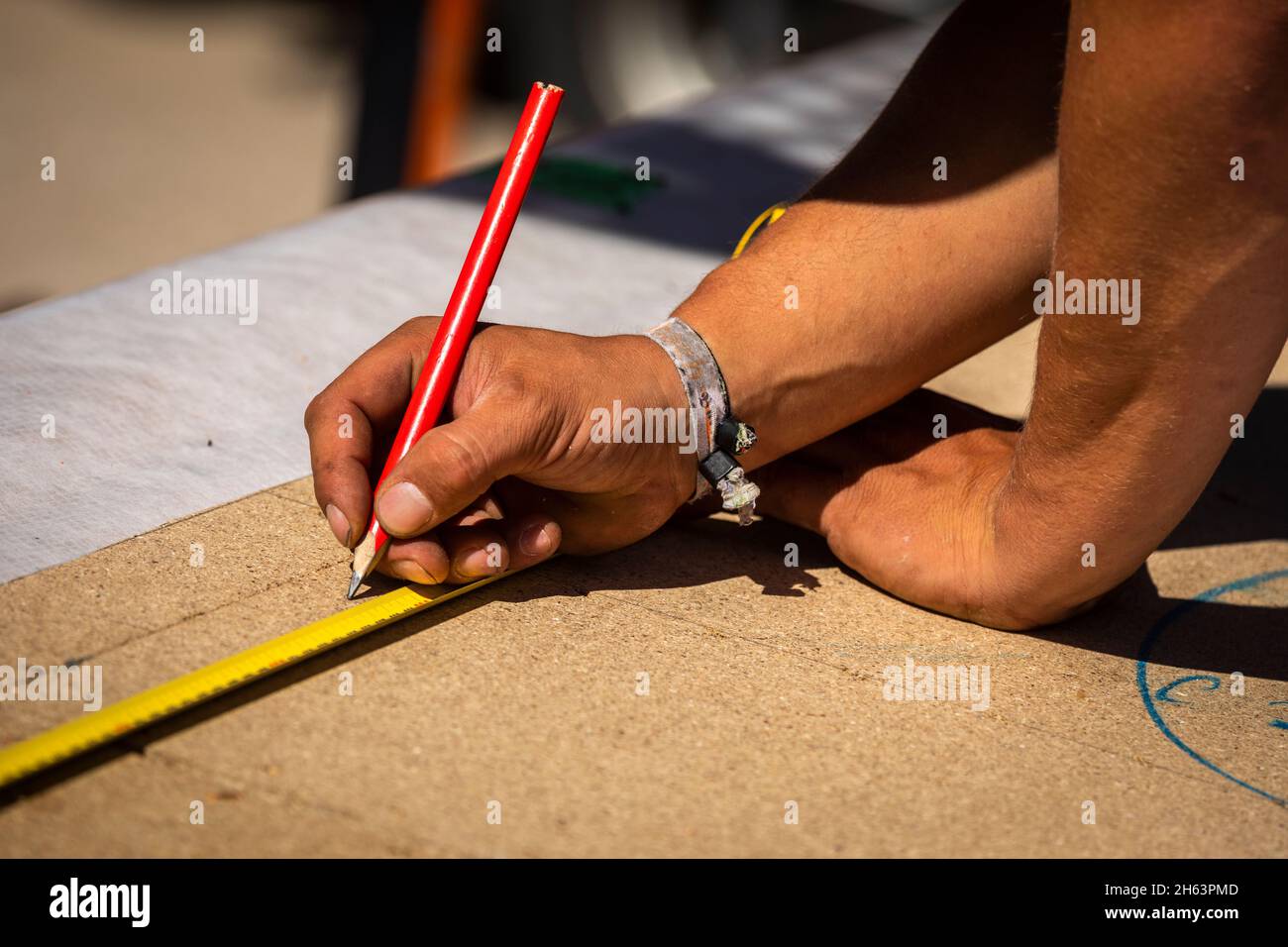 Measuring and marking when installing a false ceiling hi-res stock ...