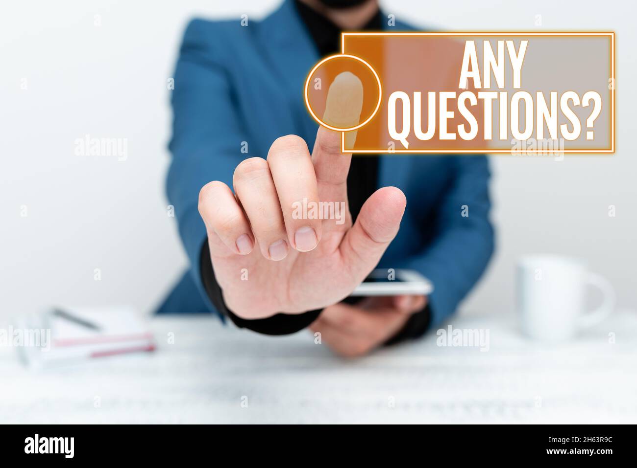 Text showing inspiration Any Questions Question. Business concept you ...