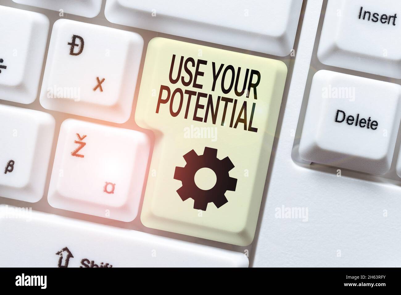Handwriting text Use Your Potential. Concept meaning achieve as much ...