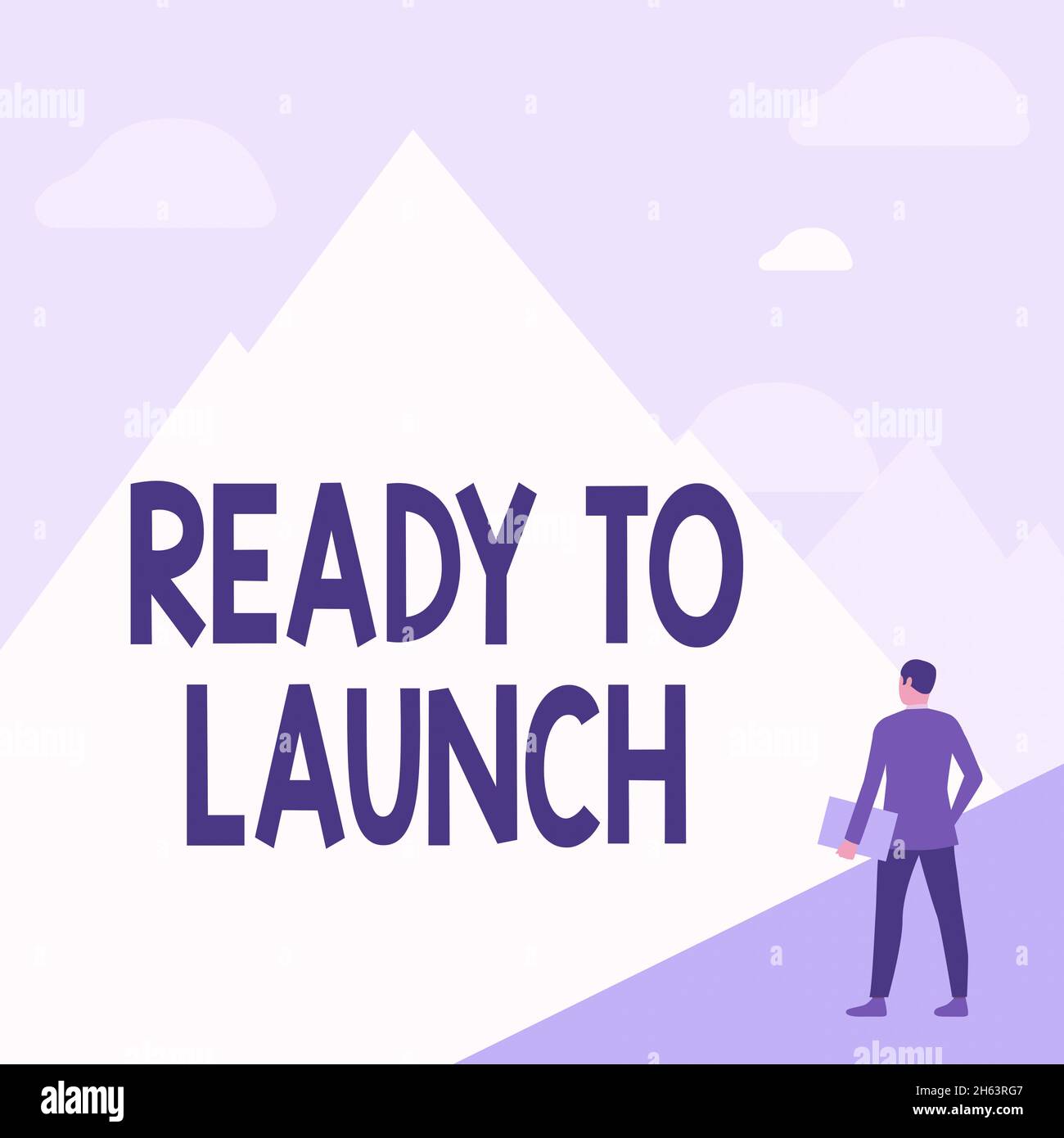 Hand writing sign Ready To Launch. Conceptual photo an event to ...