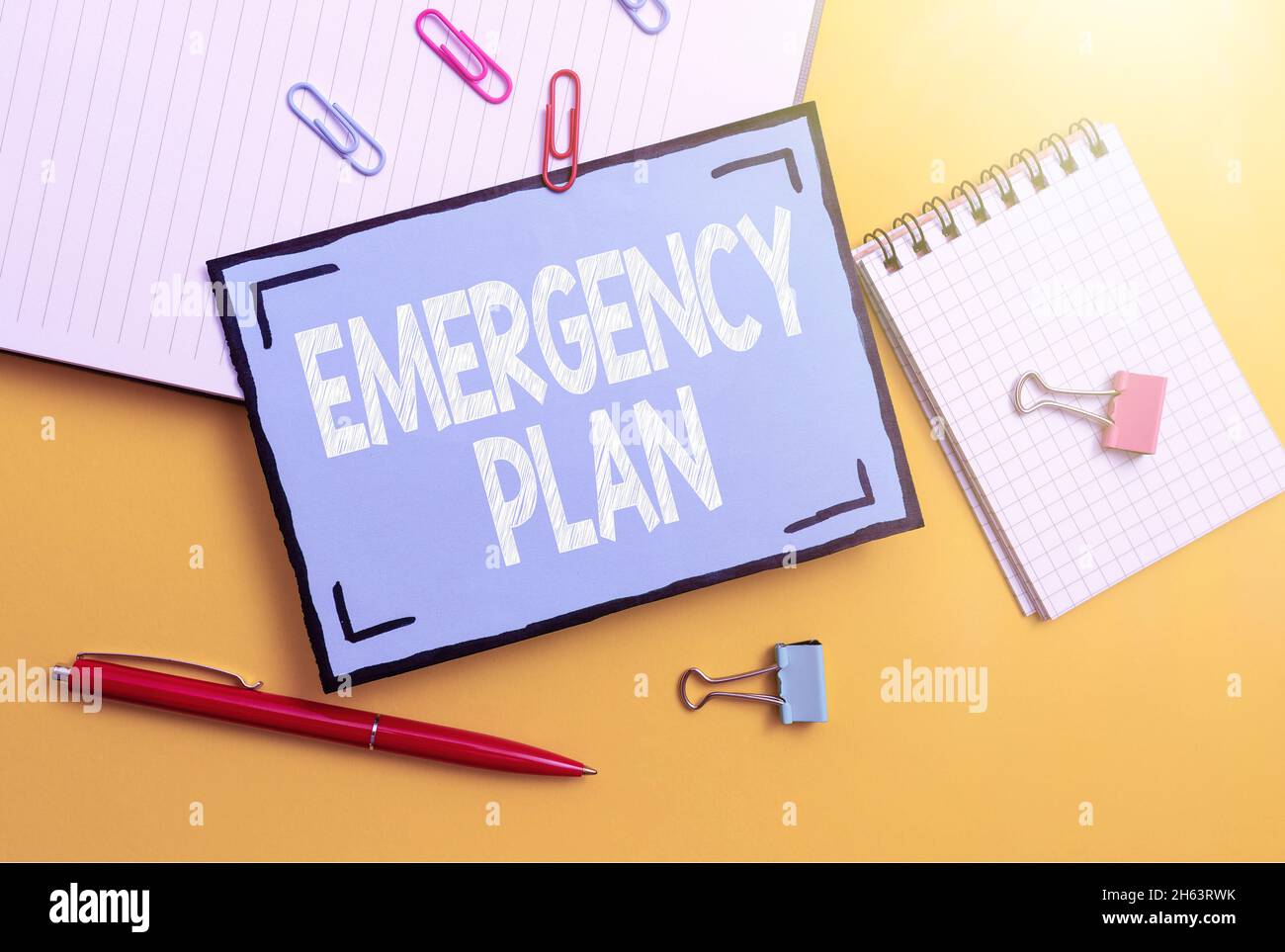 Text sign showing Emergency Plan. Business showcase procedures for ...