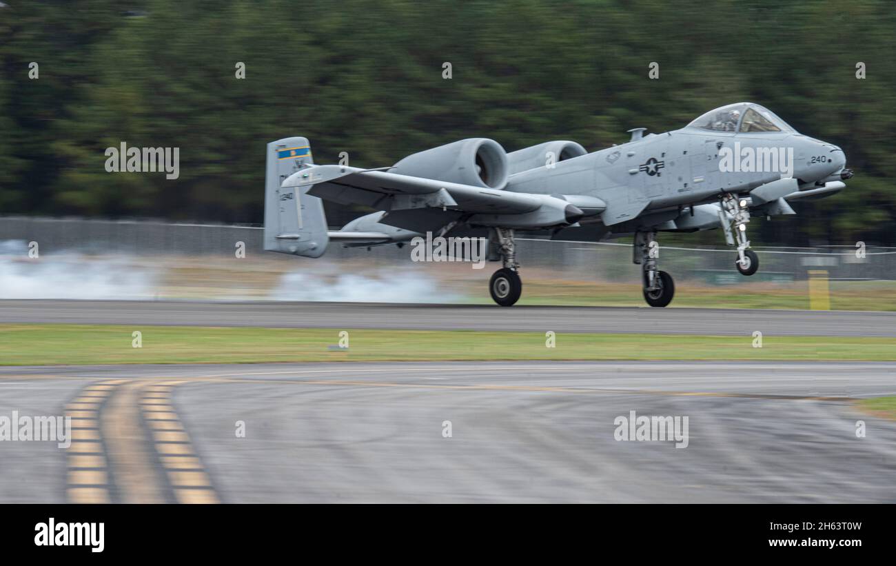 A U.S. Air Force A-10 Thunderbolt II flies over Rome, Georgia, Oct. 31 ...