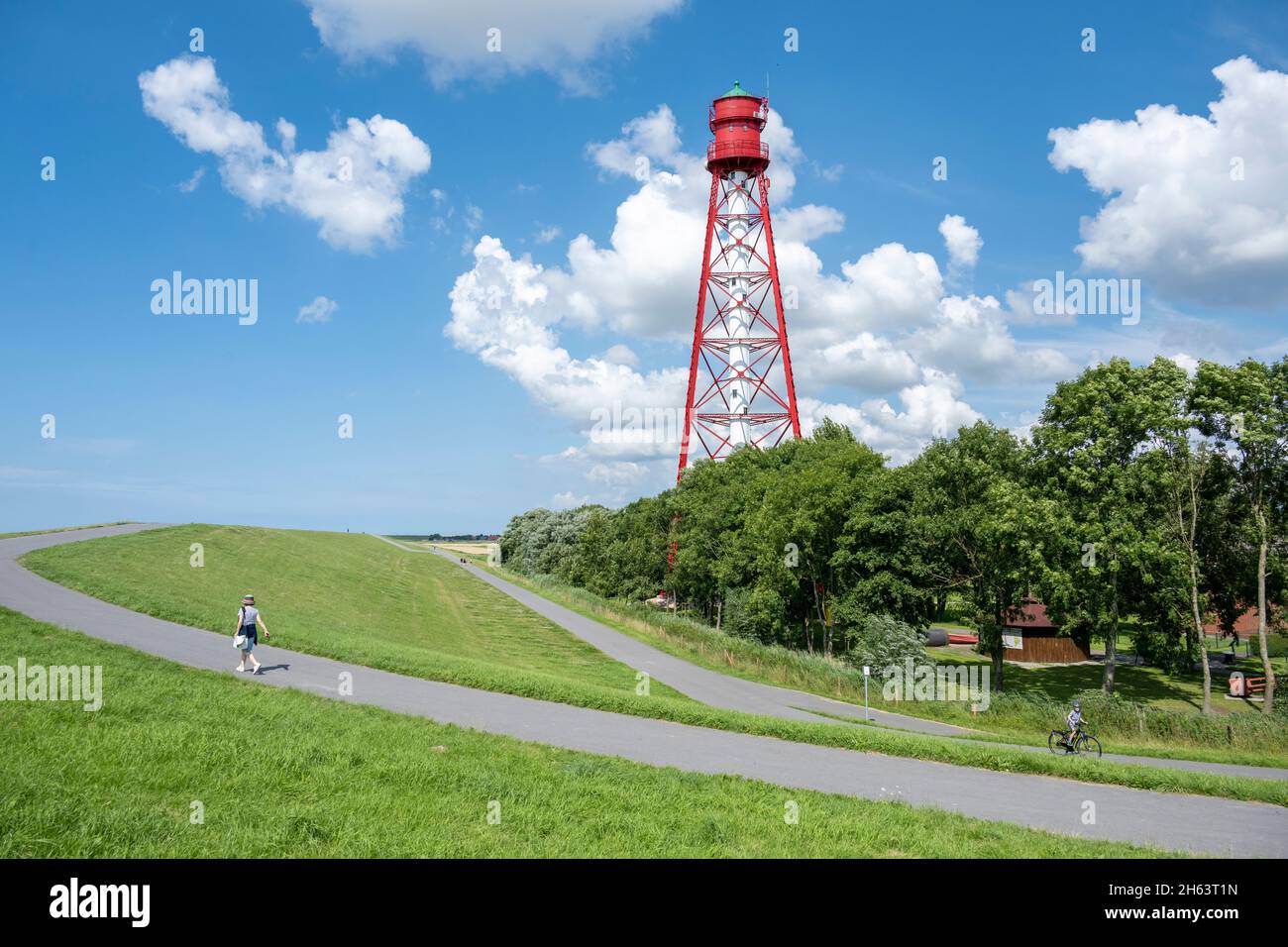 germany,lower saxony,east frisia,the campen lighthouse is the tallest ...