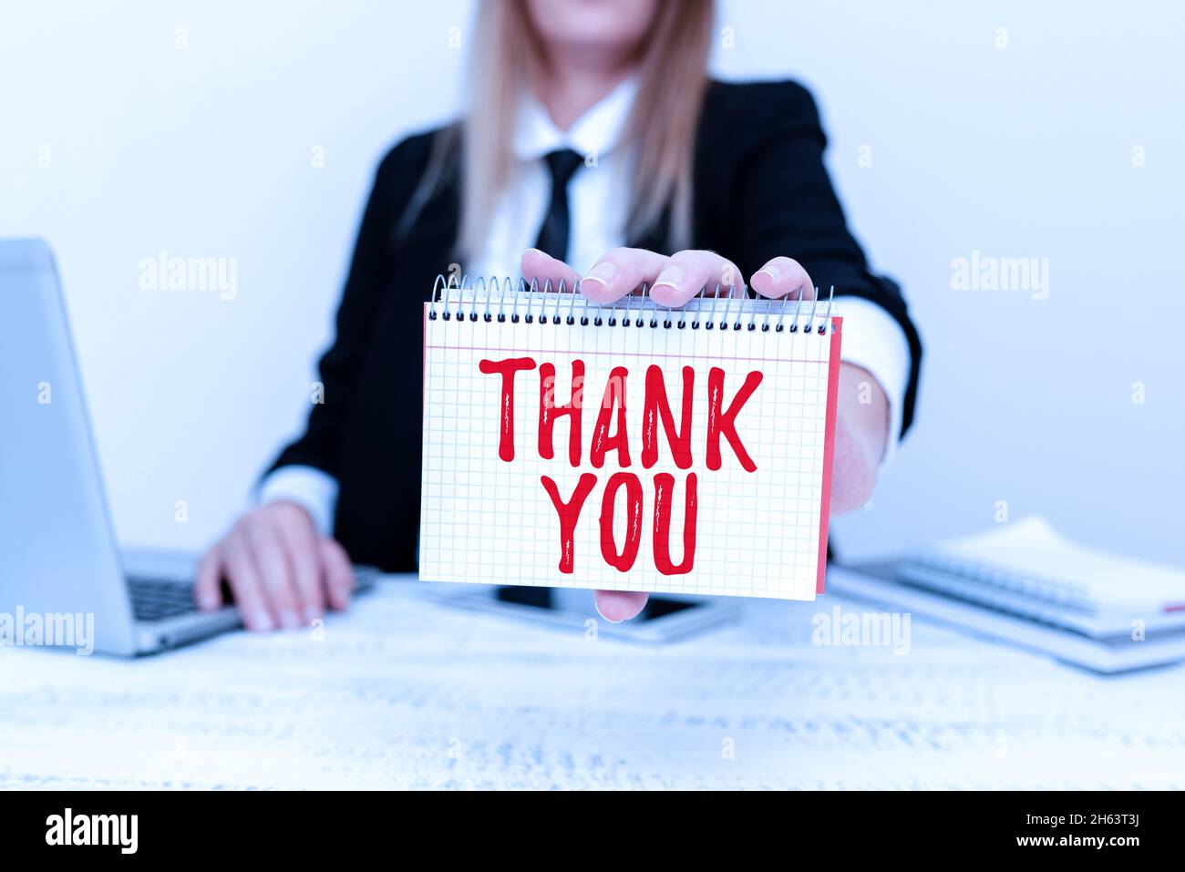 Handwriting text Thank You. Word for a polite expression used when ...