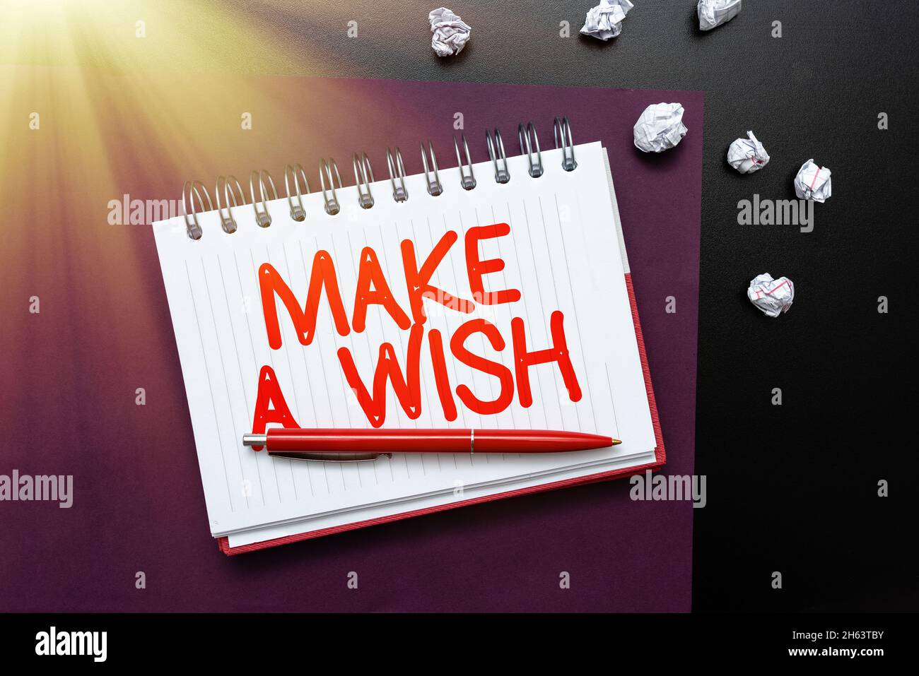 Text sign showing Make A Wish. Word Written on to desire a situation ...