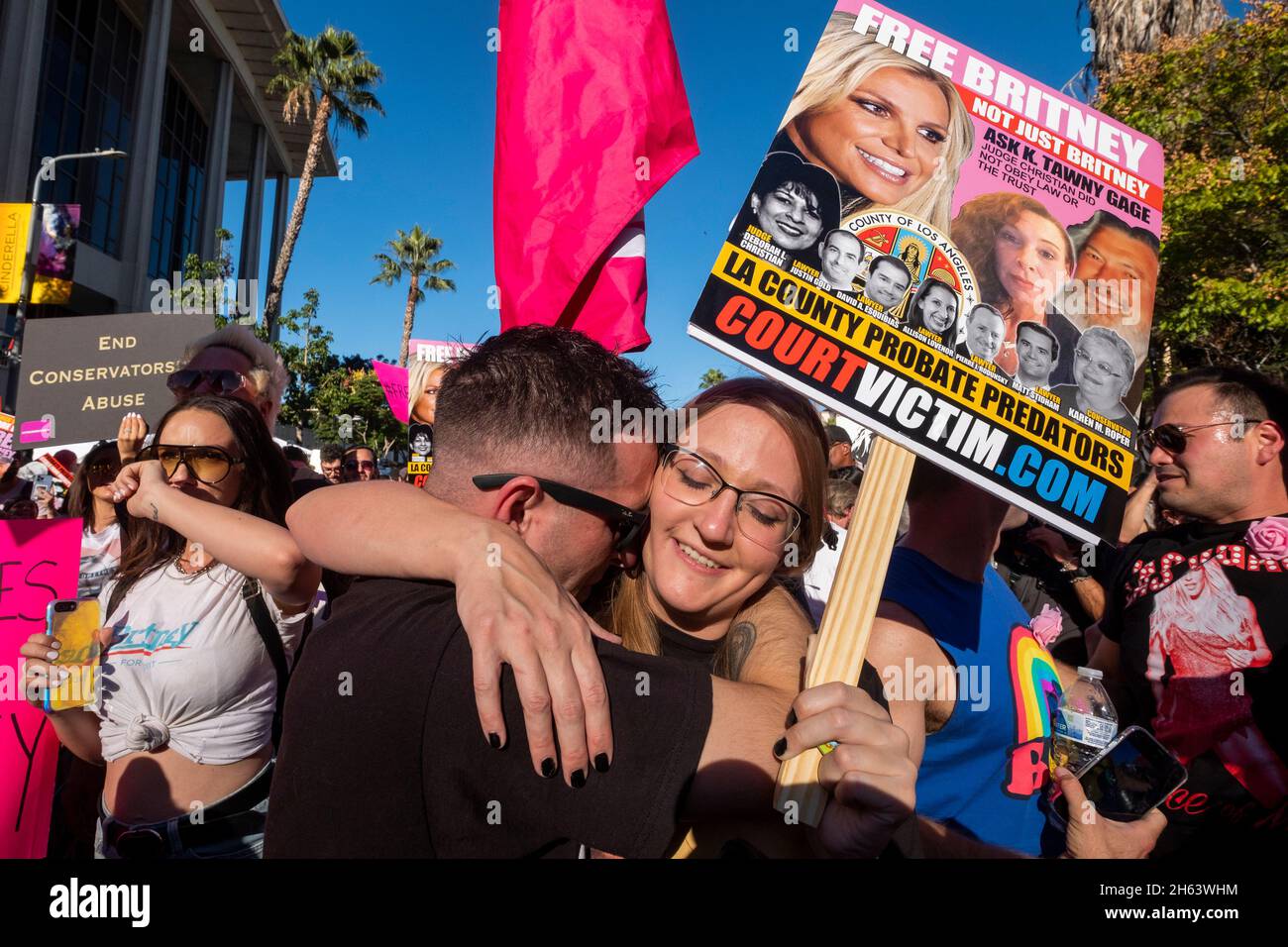 Los Angeles, California, USA. 12th Nov, 2021. Supporters of Britney ...