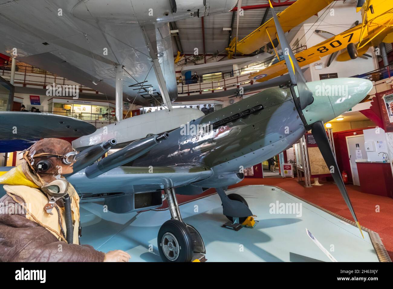 england,southampton,solent sky museum,exhibit of various historical ...