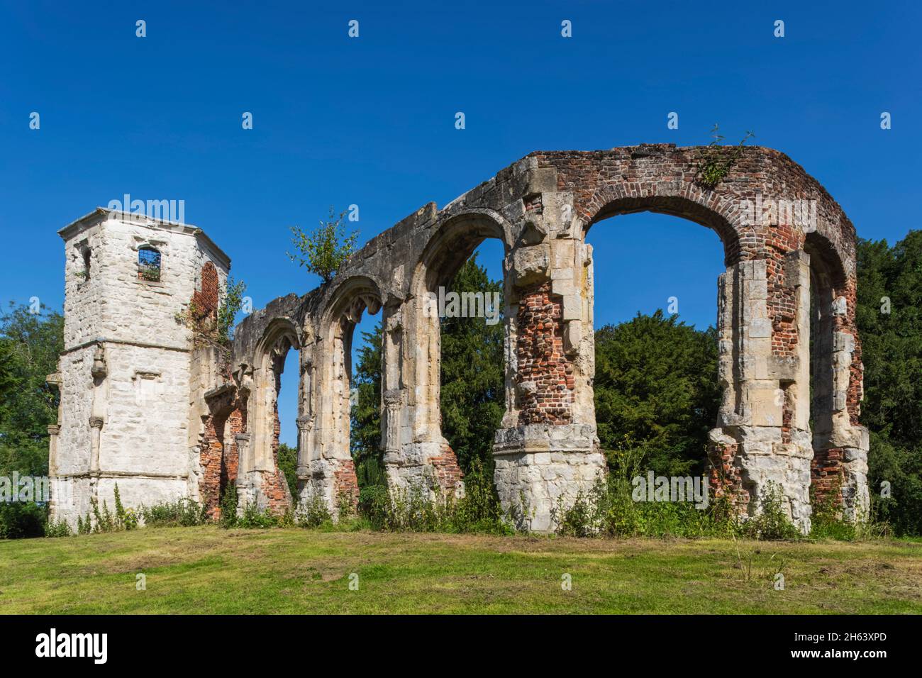 england,hampshire,basingstoke,ruins of the holy trinity chapel in the ...
