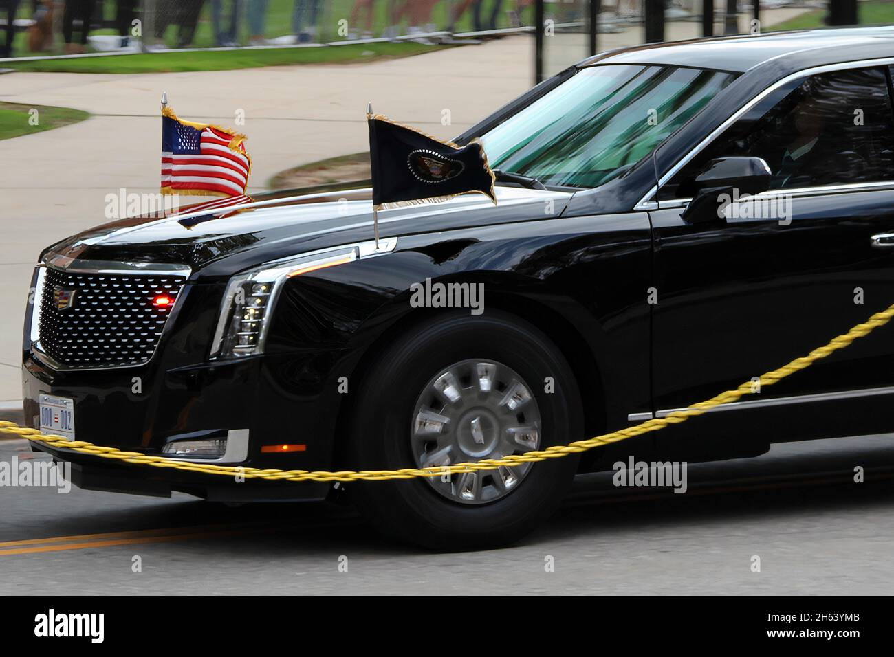 U.S. President Joe Biden's motorcade in visit to the Dodd Center for ...