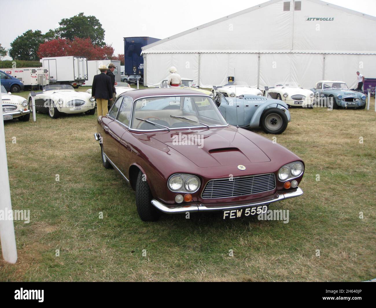 Gordon Keeble in the pre 1966 car park at the Goodwood Revival 18th Sep ...