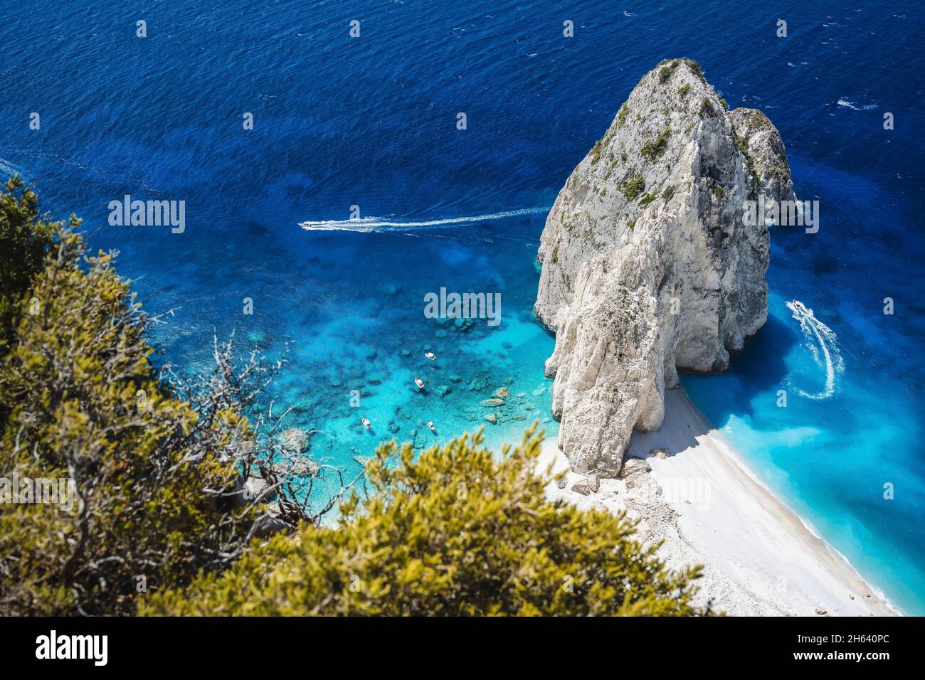 Aerial view of mizithres cliff rock in zakynthos ionian island hi-res ...
