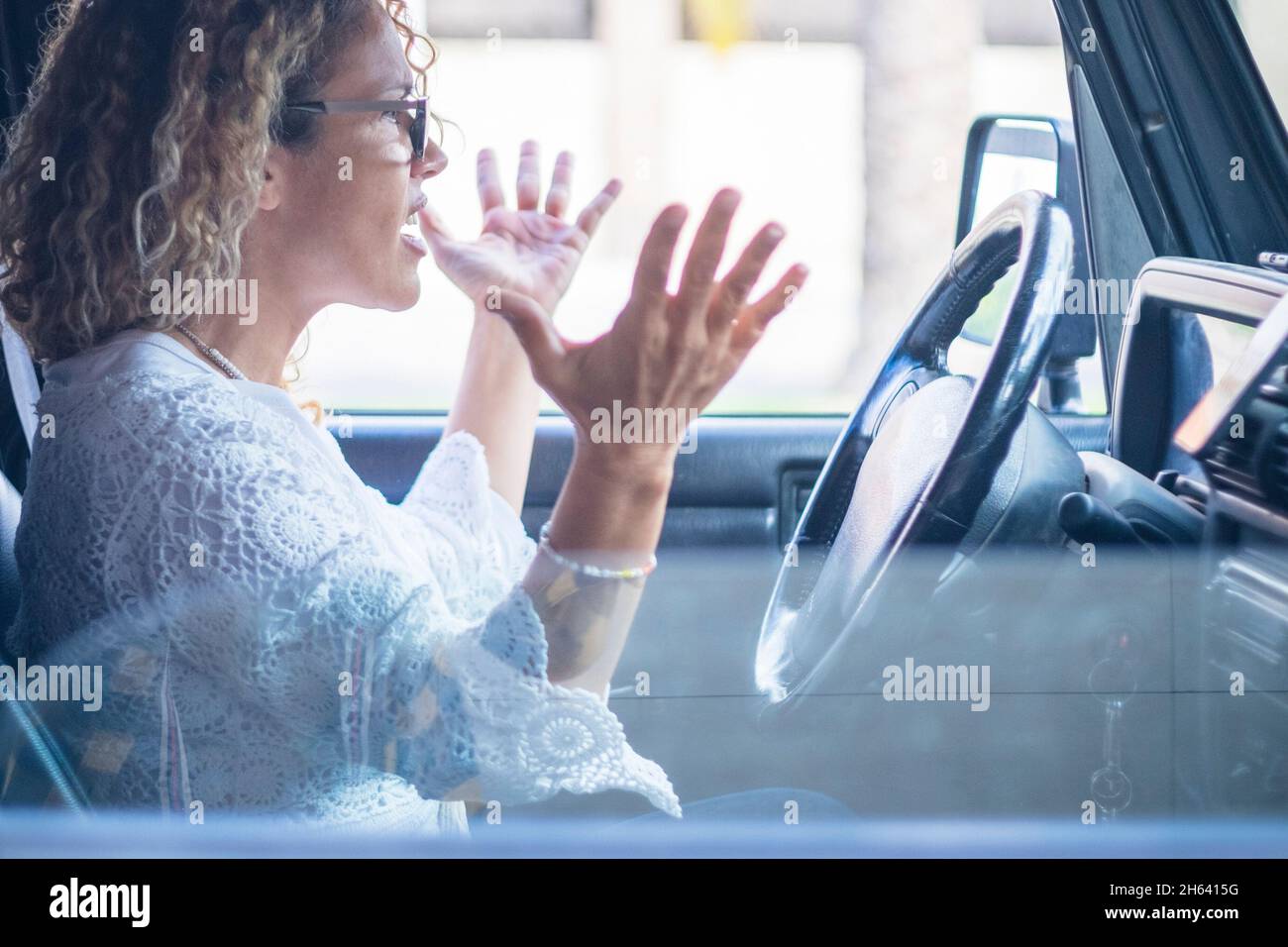 Angry woman driver hi-res stock photography and images - Alamy