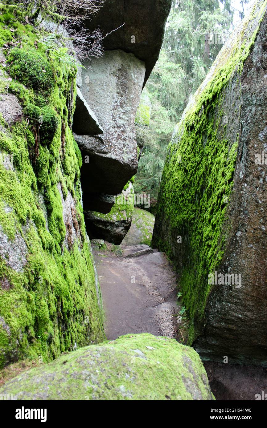 germany,bavaria,fichtelgebirge,wunsiedel,luisenburg rock labyrinth ...