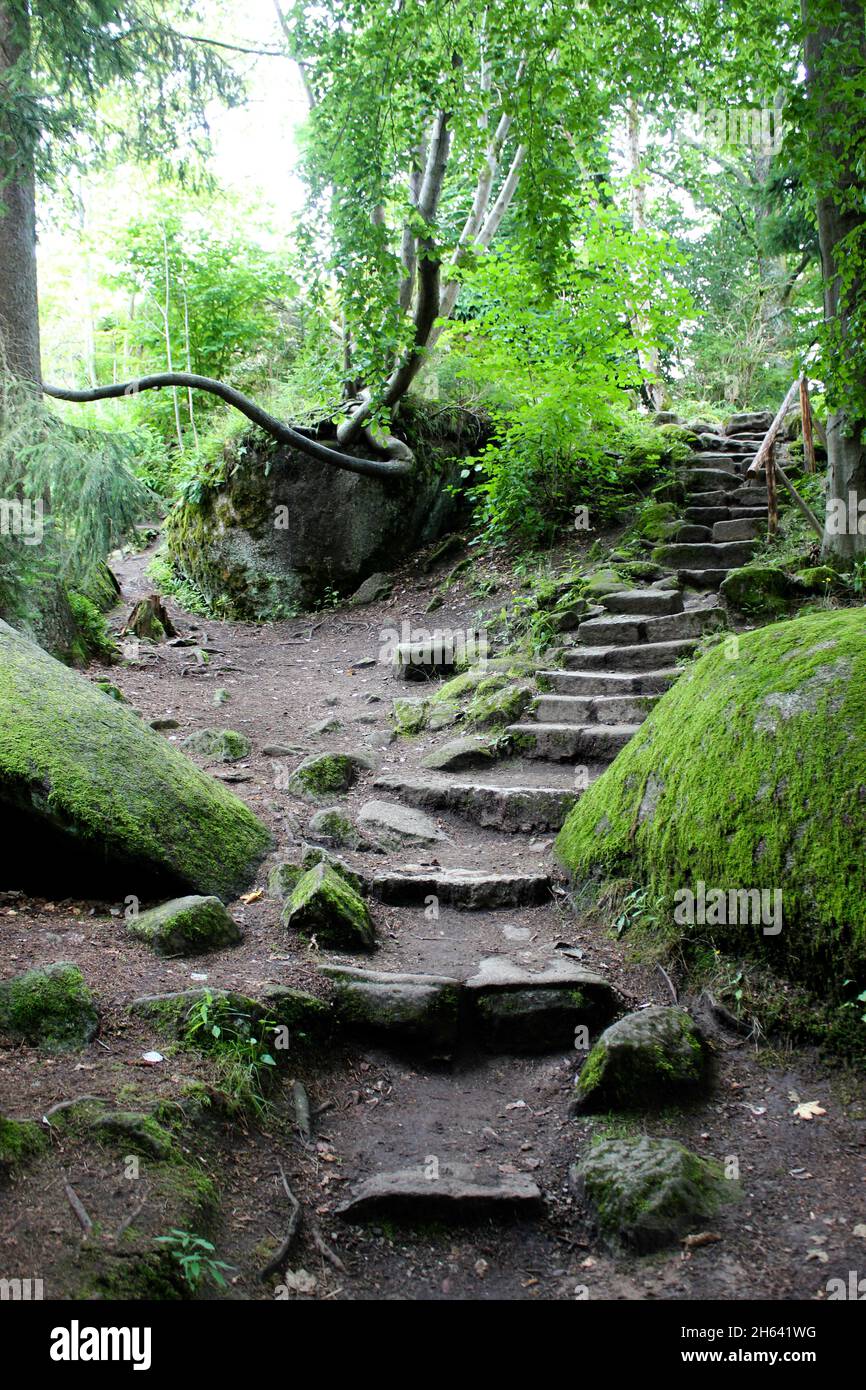germany,bavaria,fichtelgebirge,wunsiedel,luisenburg rock labyrinth ...