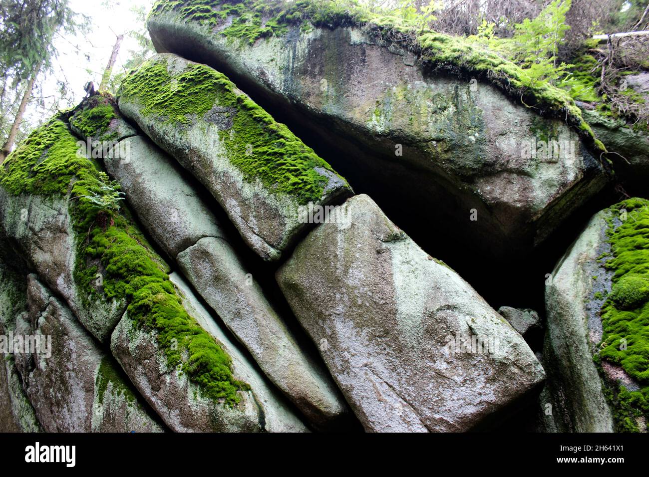 germany,bavaria,fichtelgebirge,wunsiedel,luisenburg rock labyrinth ...
